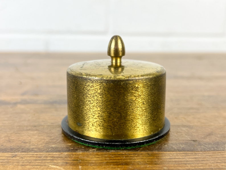 Vintage Gold Brass Stamp Dispenser for Rolled Stamps Authentic - Etsy