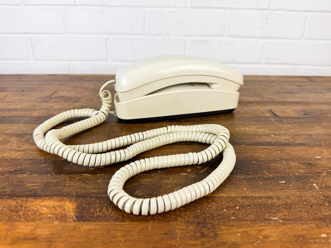 Vintage Cream Telephone by Conair Retro Phone Telephone With Cord ...