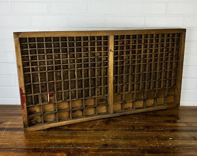 Large Vintage Wooden Printers Tray 32x17 Authentic Wood Knick Knack ...