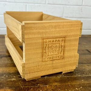 Vintage Napa Valley Wood Storage Display Container or CD Holder Storage ...