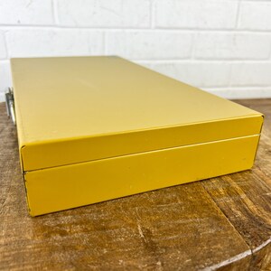 Vintage Yellow Metal 35mm Slide Box With Latch and Handle Projector ...