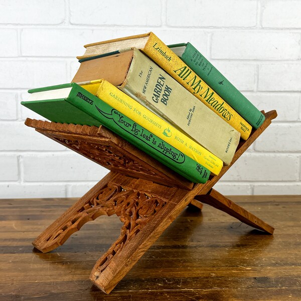 Wooden Book Stand - Etsy
