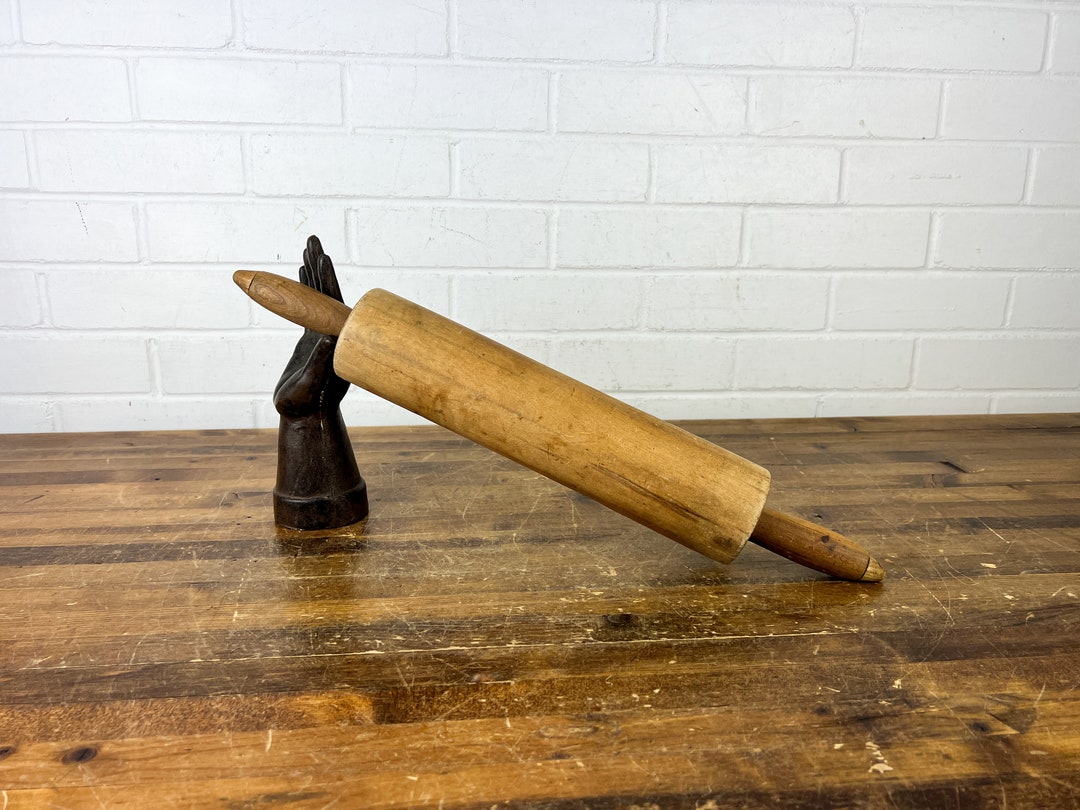 Vintage Wooden Rolling Pin Rustic Distressed Brown Wood Rolling Pin - Etsy