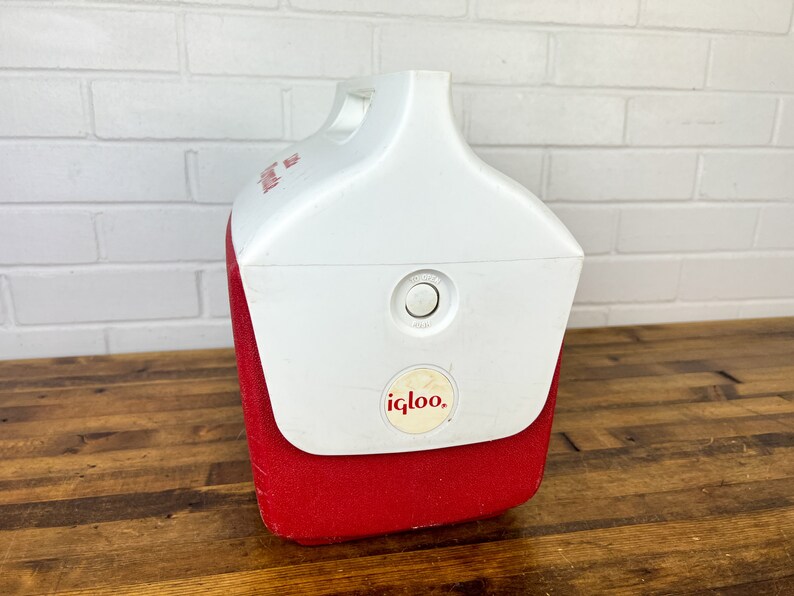 Vintage Red Igloo Little Playmate Portable Cooler With Red - Etsy