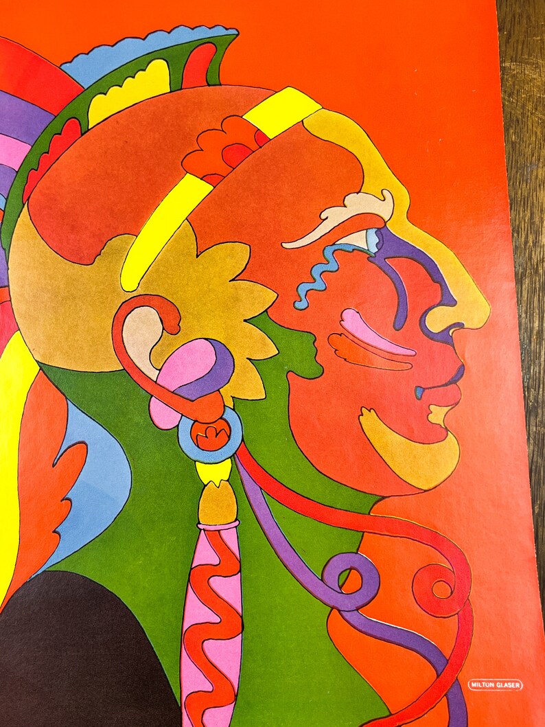 Milton Glaser 1967 Colorful Indian Advertisement From a - Etsy