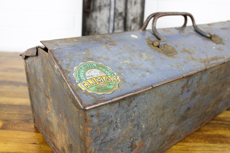 Vintage Metal Tool Box Box With Tool Box Tray Authentic - Etsy