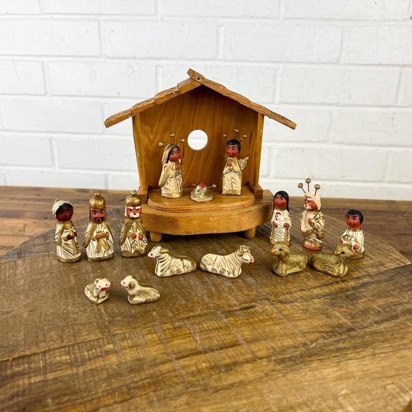 Pottery Nativity Set - Etsy