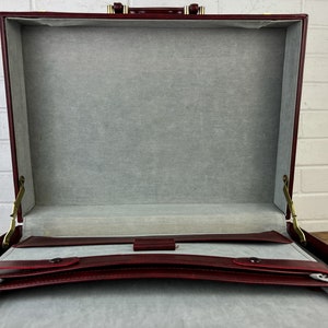 Authentic Vintage Brown Briefcase Box With Gold Accents Combination ...