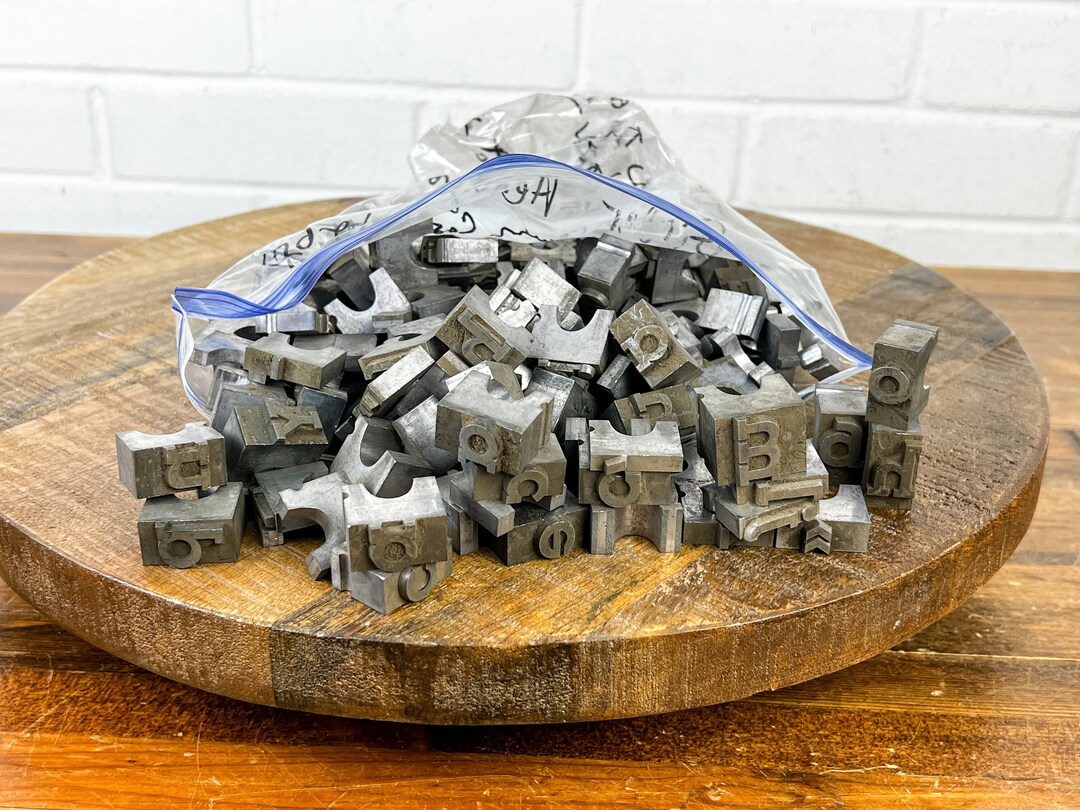 11 Pounds Vintage Lowercase Metal Letterpress Letter Blocks 72 Point ...