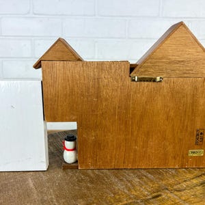 1970s Vintage Enesco Christmas House Shadow Box With Wooden Miniature ...