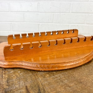Vintage Wood Souvenir Spoon Rack for Collectible Spoons Holds 22 Small ...