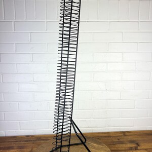 29 Tall Vintage Compact Disc Holder Black Metal Holds 48 Cds Storage CD ...
