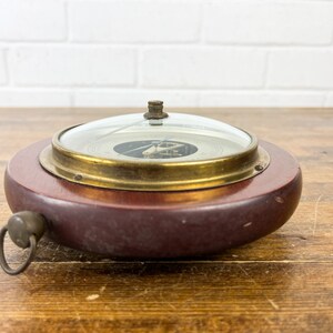 Vintage Wood Barometer With Brass by Ohio Company Made in England ...
