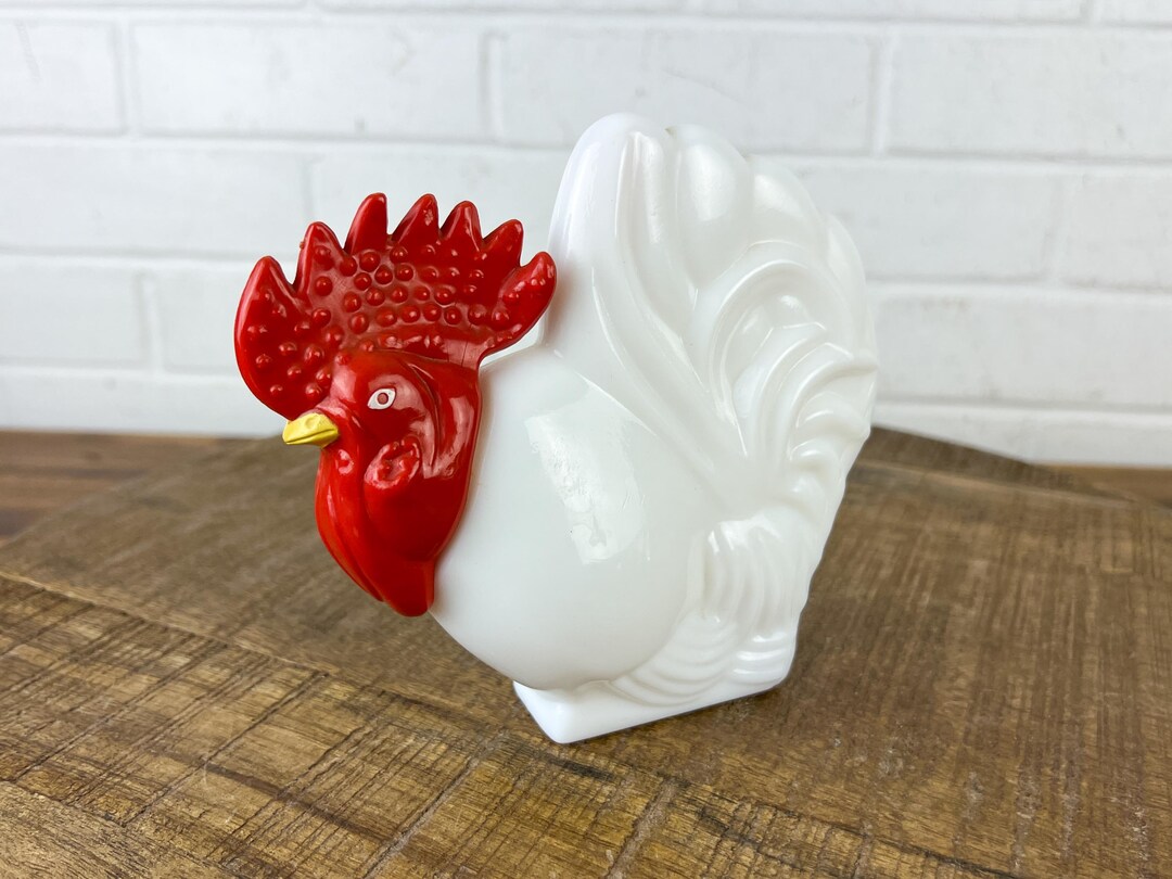 Vintage Avon Rooster Figurine Glass Bottle Cologne Perfume Bottle ...