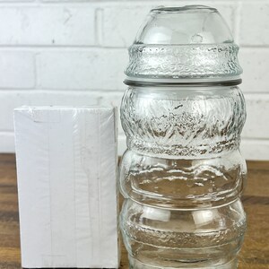 Vintage Libbey Santa Claus Jar Santa Shaped Canister Christmas Candy ...