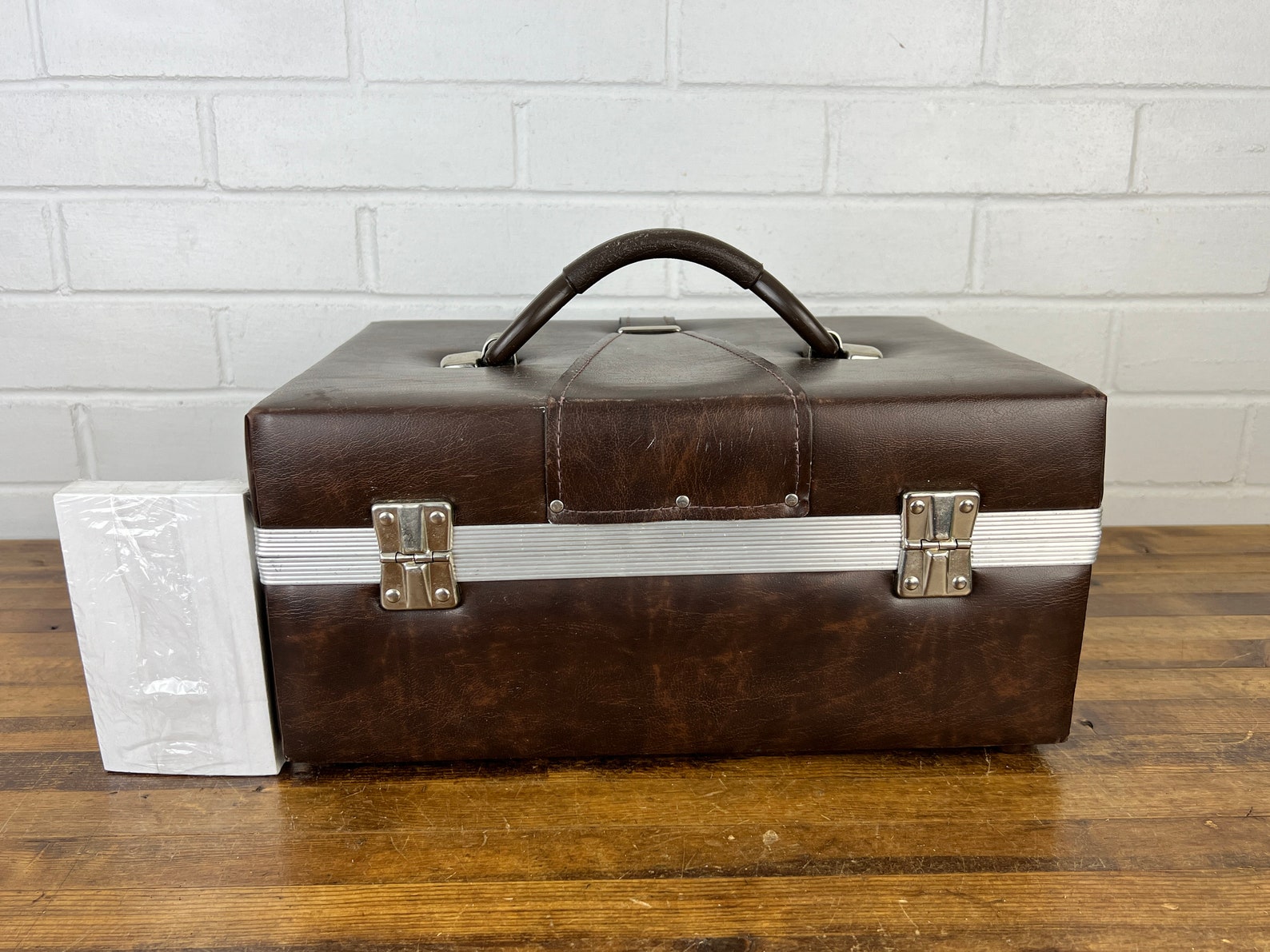 Vintage 8 Track Holder Case Holds 24 Tapes Faux Leather Brown - Etsy