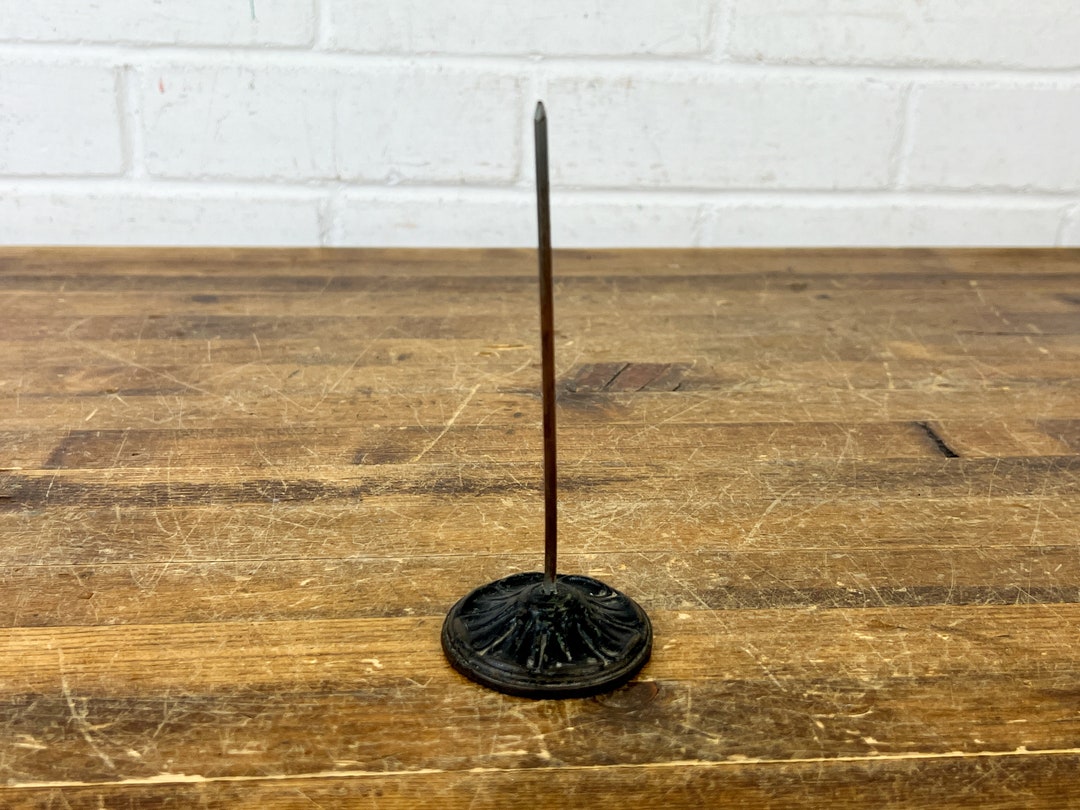 Vintage Black Metal Receipt Spike Bill Spike Spindle Authentic Vintage ...
