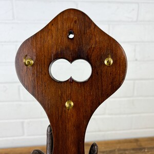 Vintage Vertical Wood Key Holder Shaped Like a Key With 6 Hooks Wooden ...