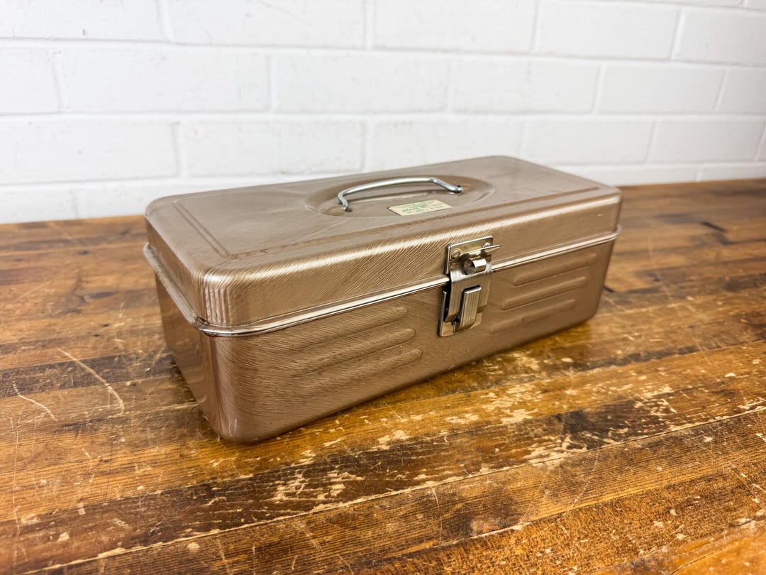 Vintage Union Chests Metal Utility Box Model 2011 | Tan Industrial Tool ...