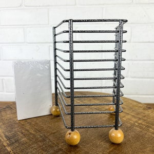 Vintage Compact Disc Holder Made of Wood and Metal Holds 12 Cds Storage ...