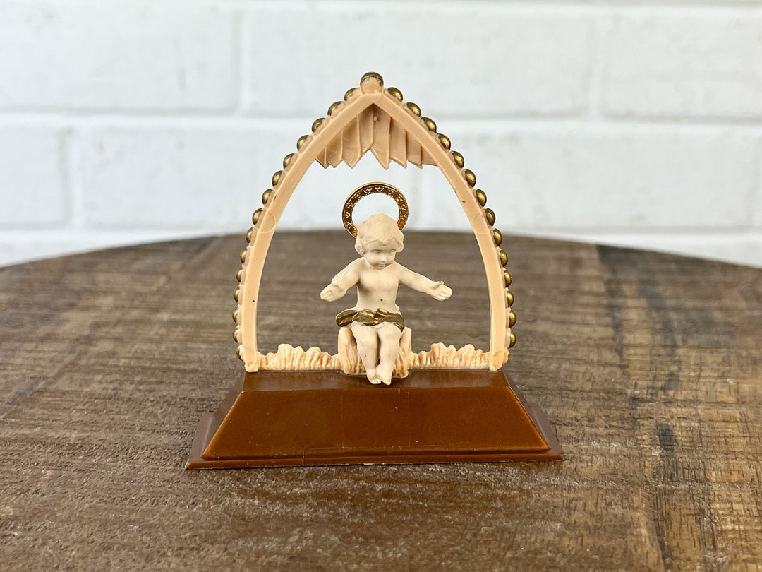 Small Vintage Plastic Baby Jesus Icon Figurine Tiny Plastic Jesus ...