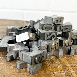4 Pounds Vintage Metal Letterpress Number Blocks 72 Point Girder Heavy ...