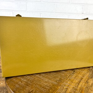 Vintage Light Gold Metal 35mm Slide Box With Latch and Handle Projector ...