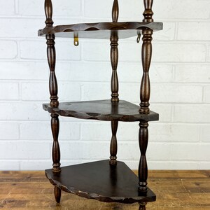 Vintage Ziprinho Wood Spindle Wall Corner Shelf 3 Tier Shelf Made in ...