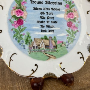 Vintage Bless This House Wall Plate Simple Round House Blessing Wall ...