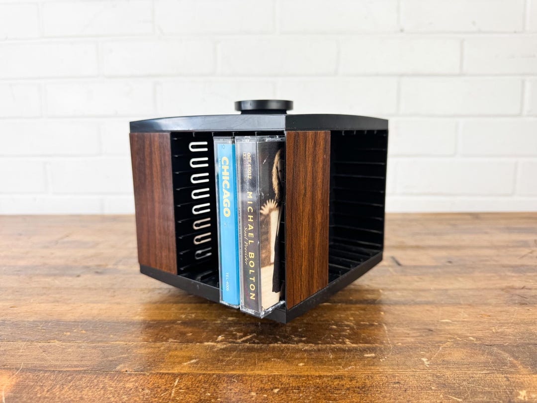 Vintage Tape Cassette Holder for Tabletop Holds 20 Cassette Tapes ...