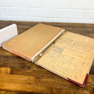 1940s Ledger Book Journal With Handwritten Notes Throughout Authentic ...