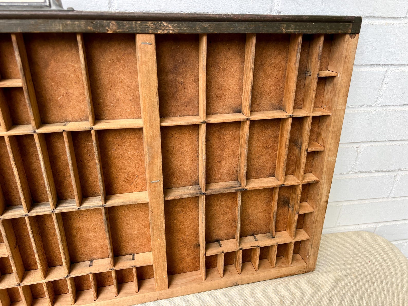 Large Vintage Wooden Printers Tray With 89 Slots 32x17 Wood Knick Knack ...