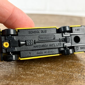 1985 Vintage Matchbox School Bus Diecast 1980s Metal Car Toy Diecast ...