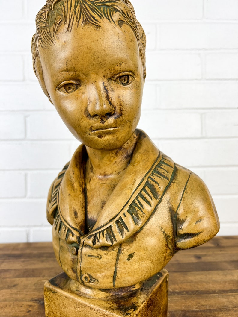15 Vintage Metal Young Child Bust Sculpture From Basco - Etsy
