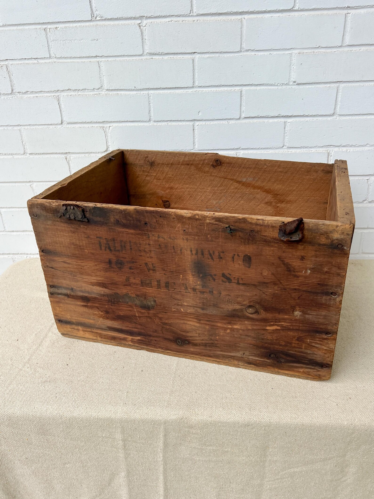 20x13" Antique Victor Talking Machine Co Wood Crate Vintage Wooden ...