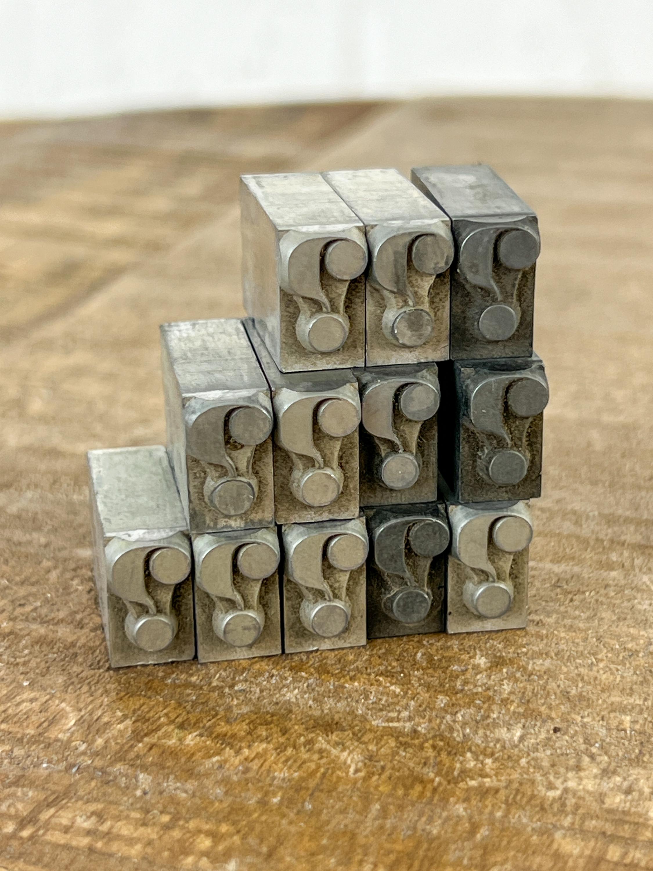 One Vintage Metal Letterpress Question Mark Block ? Newspaper Type ...
