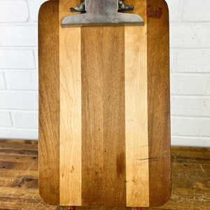 Vintage Striped Vintage Wood Clipboard With Metal Clip Hangs Wooden ...