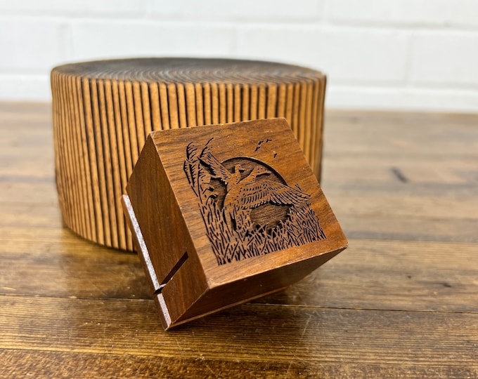 Vintage Duck Wood Stamp Dispenser for Rolled Stamps Lasercraft Stamp ...