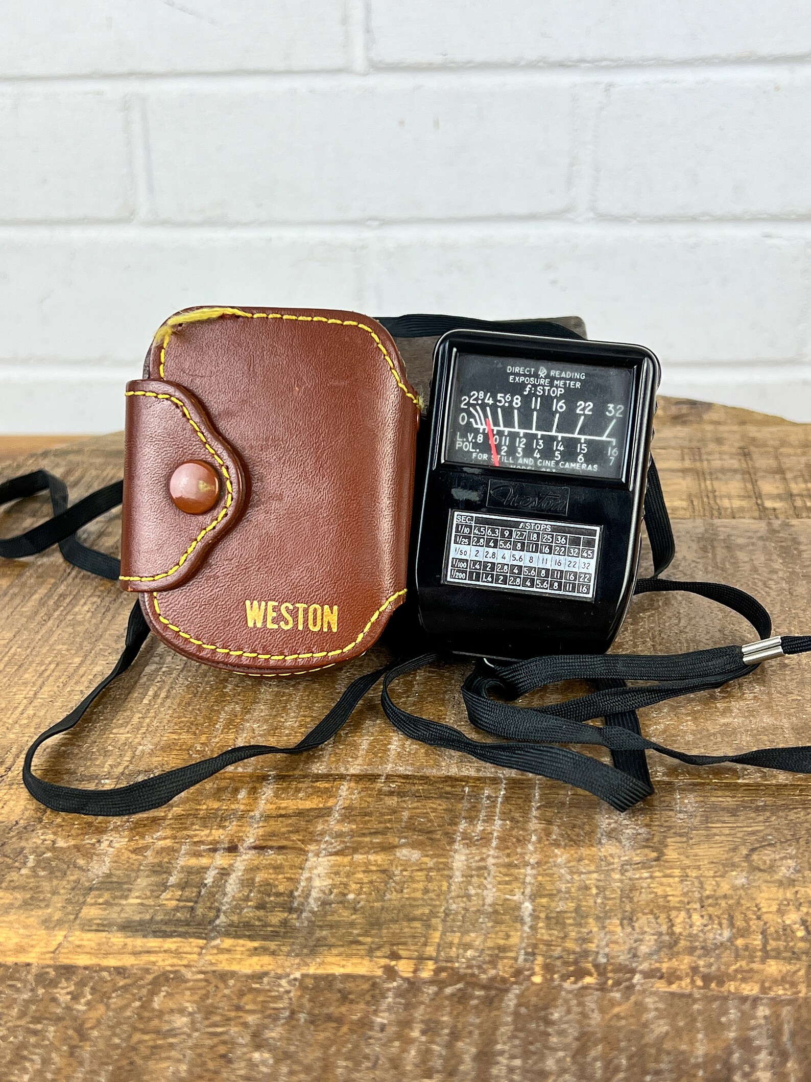Vintage Weston Light Meter With Leather Case and Strap Model - Etsy