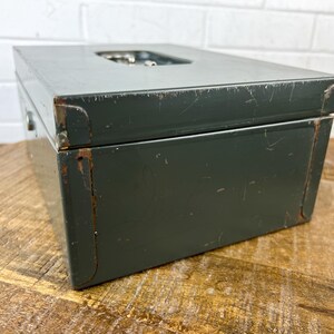 Vintage Distressed Steelmaster Gray Metal Box Simple Industrial Dark ...