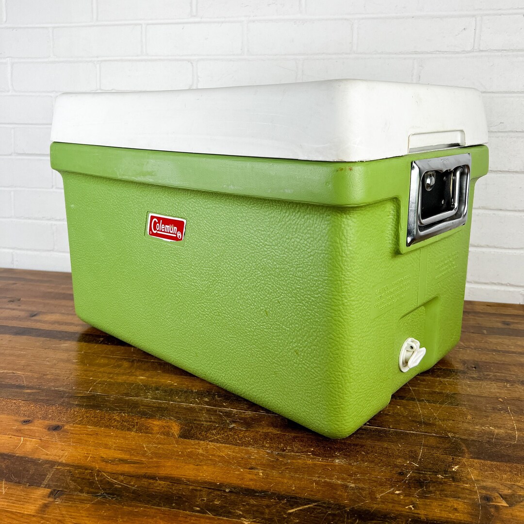 1970s Vintage Green & White Coleman Cooler With Removable Lid - Etsy