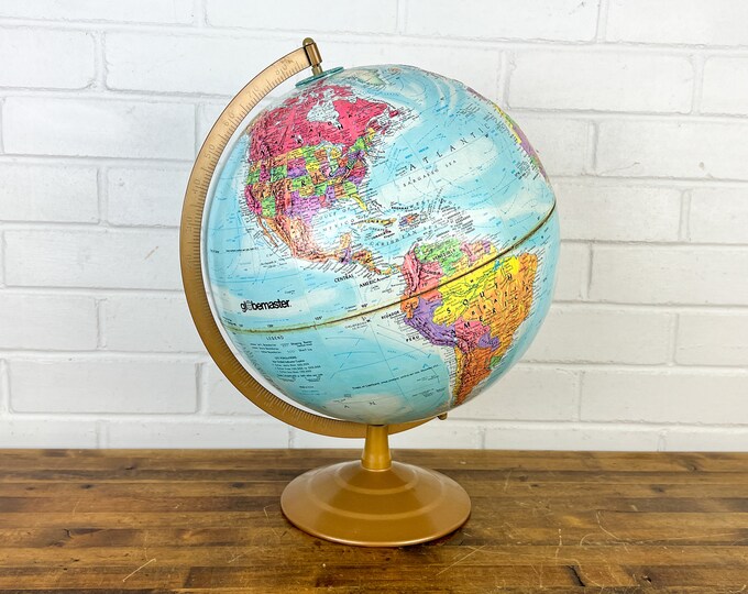 Vintage Replogle 12 Inch World Globe With Stand Authentic Vintage ...