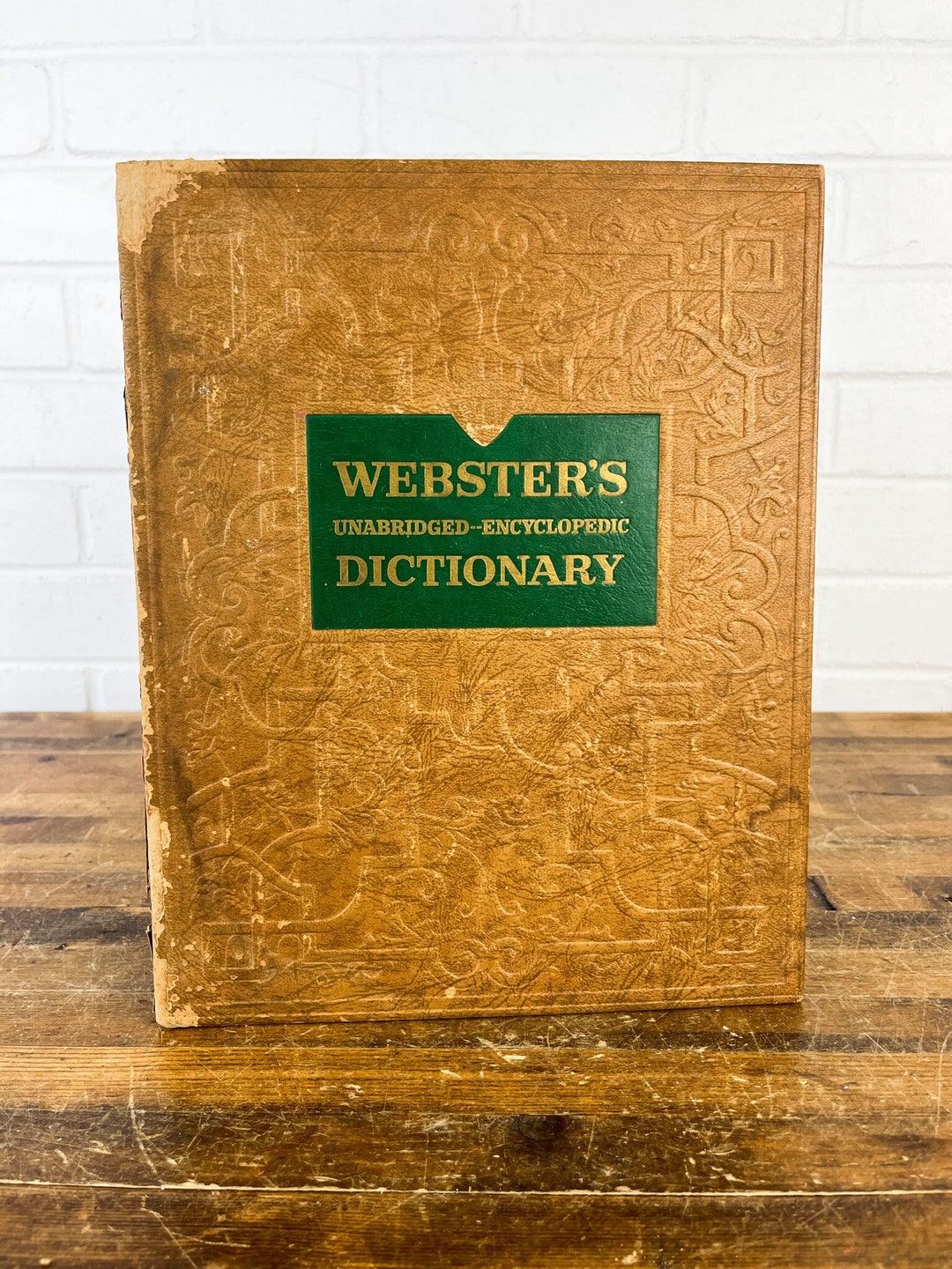 Distressed Large 1957 Webster's Encyclopedic Dictionary Book Unabridged ...