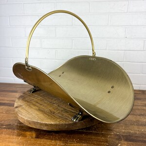 Vintage Gold Metal Fireplace Log Holder With Claw Feet Gold Indoor ...