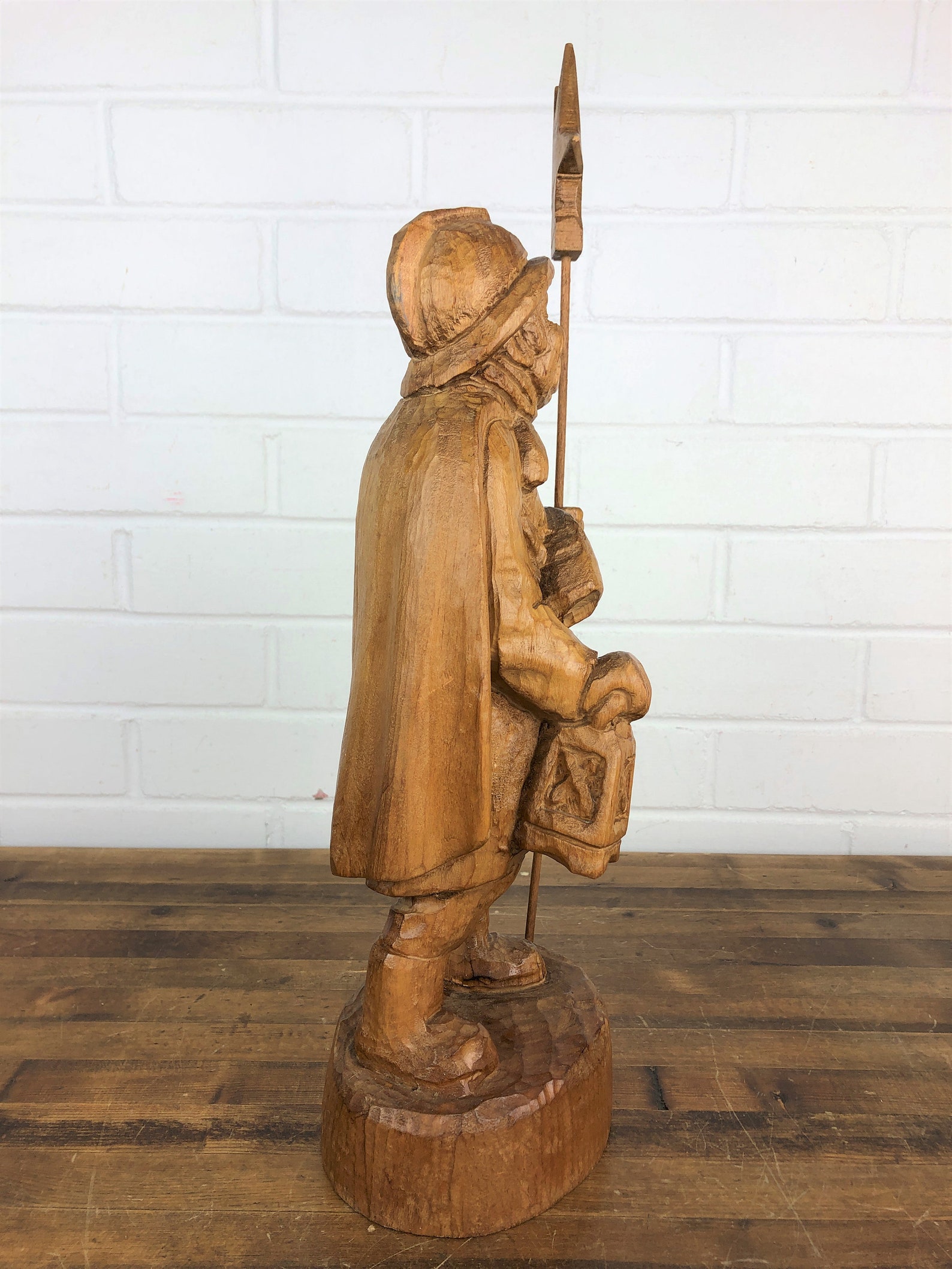 18 Hand Carved Wood Night Watchman Figure Sculpture - Etsy
