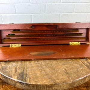 Vintage Wrico Drafting Lettering Guide Templates in Original Wood Box ...