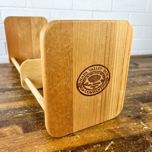 Vintage Wooden CD Storage Rack Authentic Napa Valley Small Wood ...