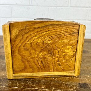 Vintage Handmade Wood Box With Lid Small Brown Wooden Rectangle Box ...
