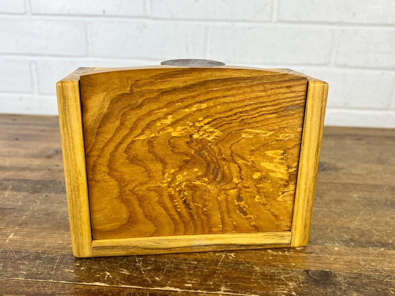 Vintage Handmade Wood Box With Lid Small Brown Wooden Rectangle Box ...