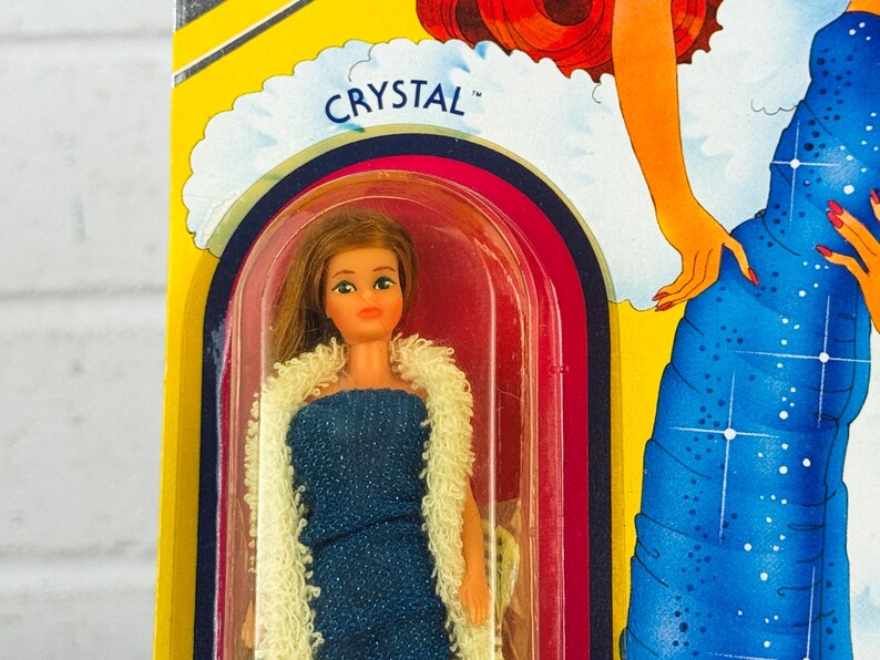 Vintage 1981 Mattel Dazzle Crystal Fashion Doll 5290 • Mini 4.5" Doll ...
